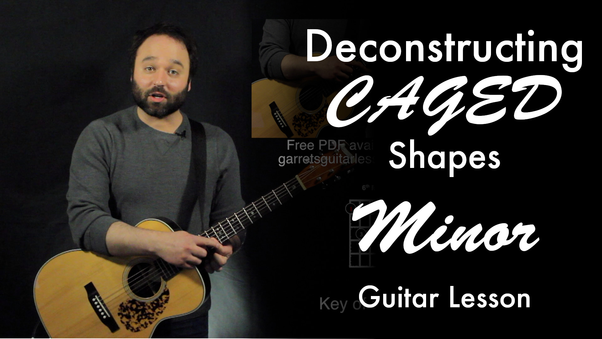 Deconstructing CAGED Shapes | Minor • Garret's Guitar Lessons